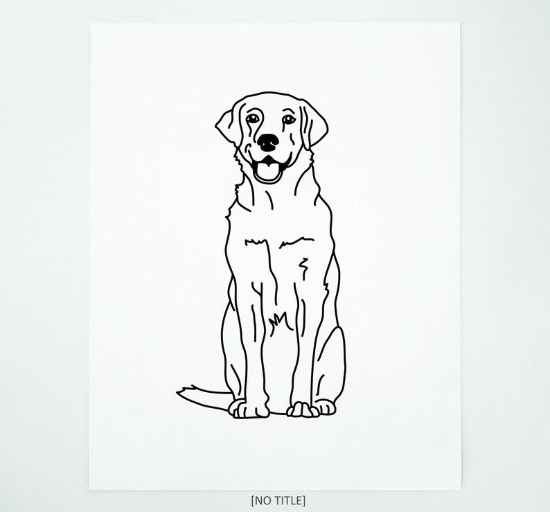 Labrador Line Art Minimalist Wall Art Drawing Dogs & Pets | Etsy
