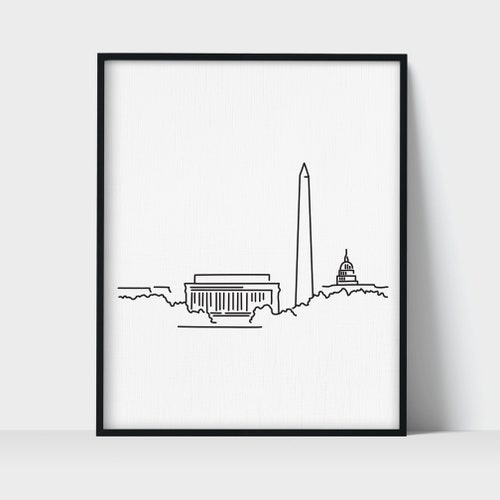 Washington DC Black and White Photography Wall Art Washington - Etsy