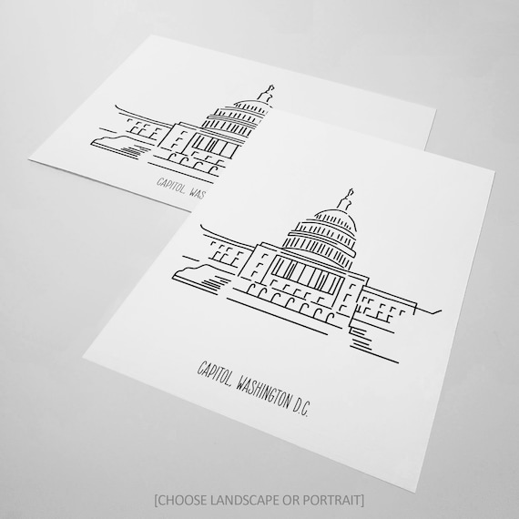 Capitol Building Sketch Simple
