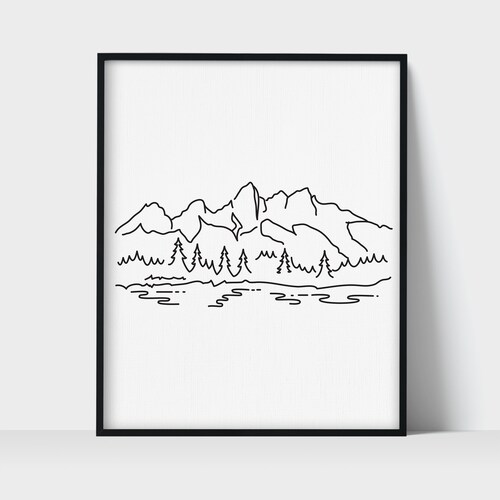 Grand Teton National Park Wyoming Topographic Print | Etsy