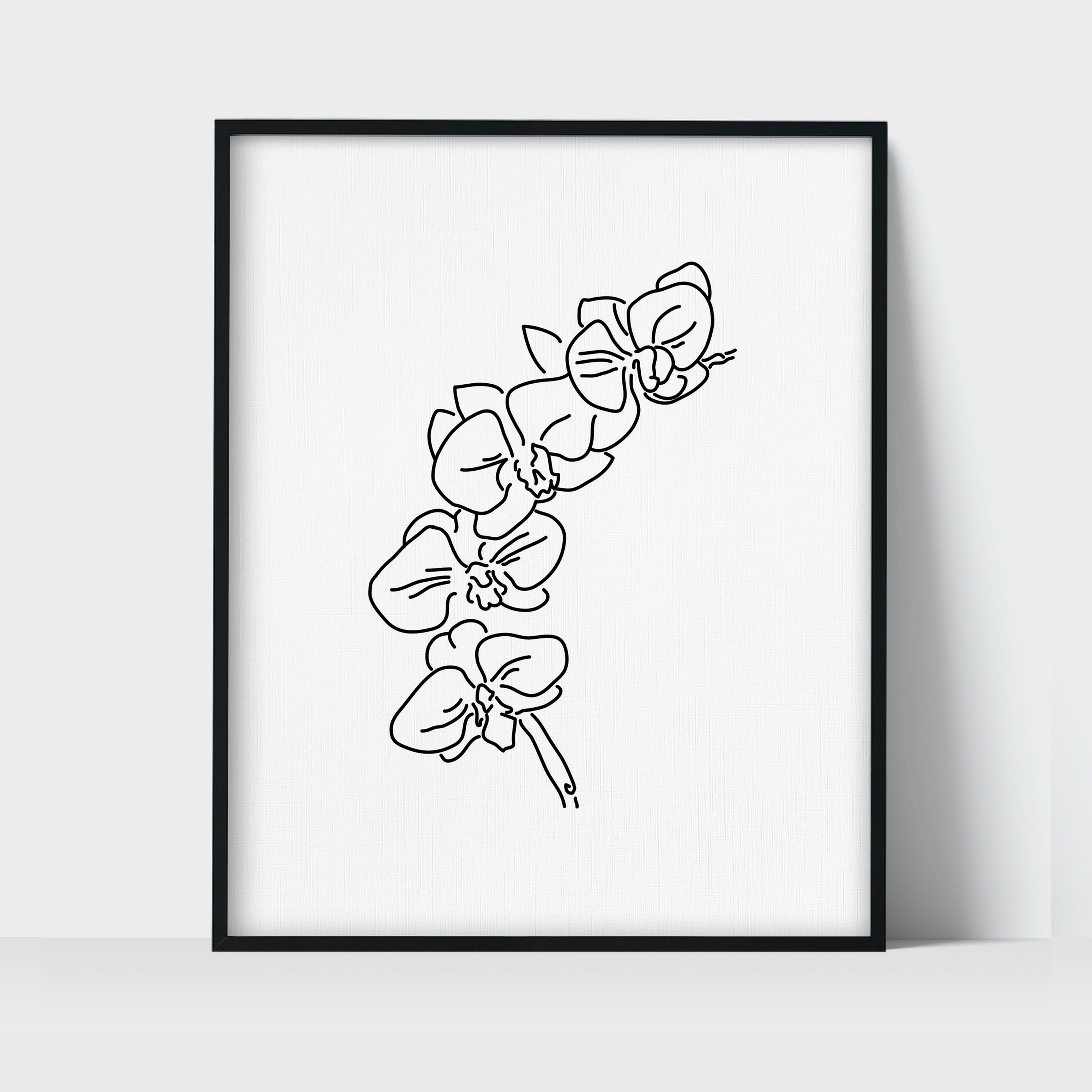 Simple Orchid Drawing