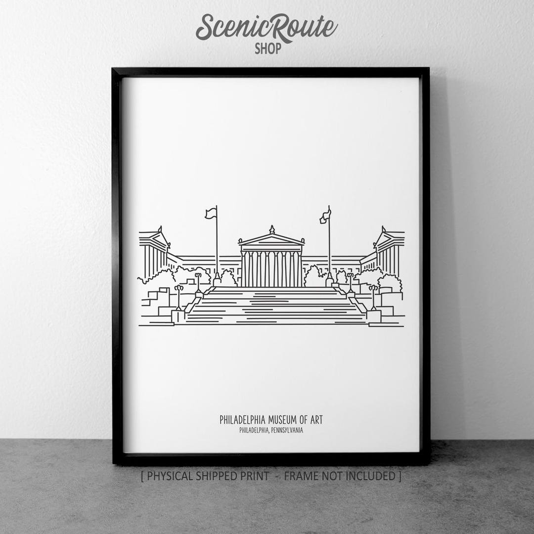 Philadelphia Art Museum Line Art Print: Minimalist Travel Sketch - Etsy