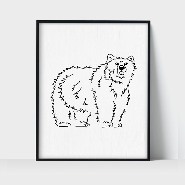 Bear Line Drawing - Etsy