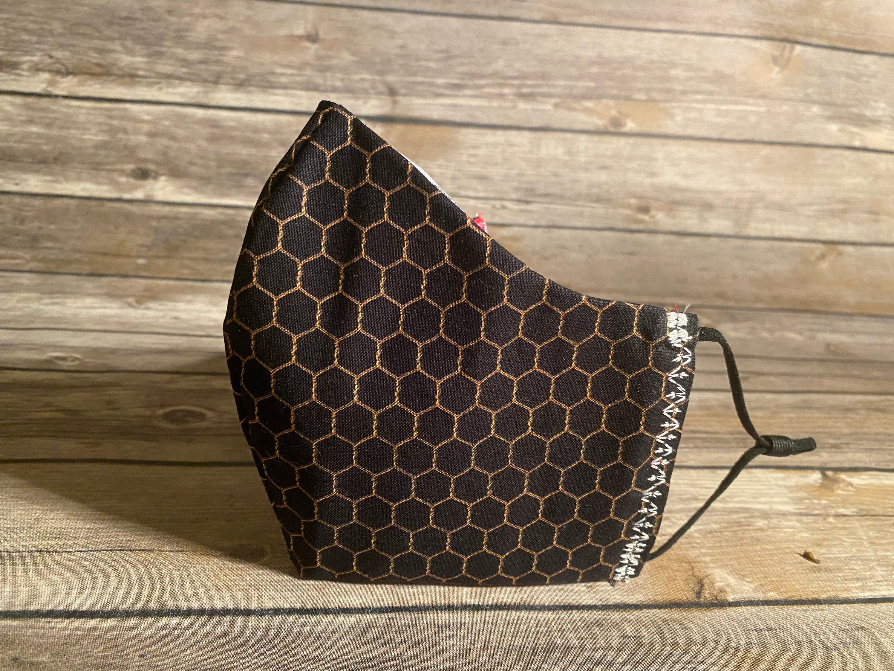 Knitting Chickens Reversible Face Mask - Made to Order with Matching Bag