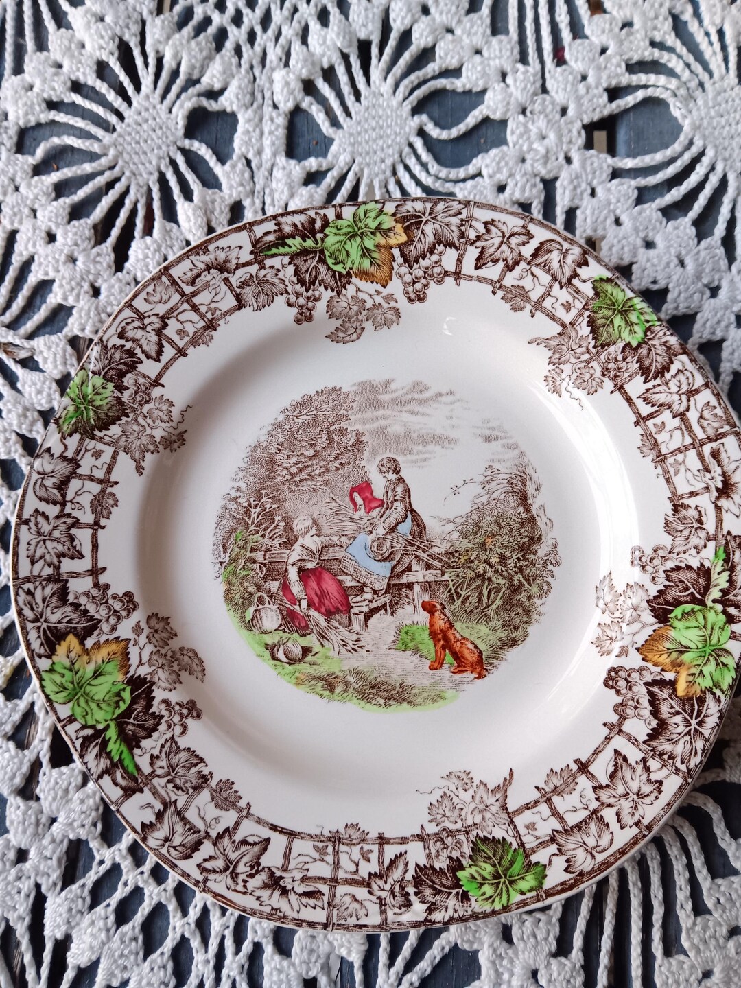 Vintage Spode Byron Plate, Copeland Spode, England, Red Riding Hood ...