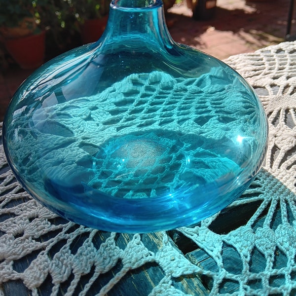 Round Blown Glass Vase Etsy
