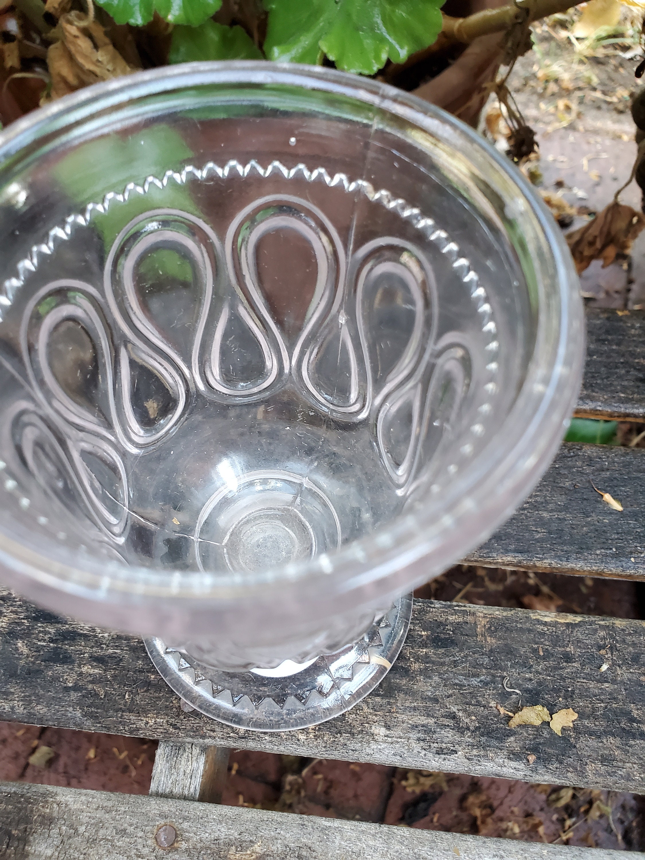 Vintage EAPG Loop and Sawtooth Pattern Pressed.glass Spooner - Etsy