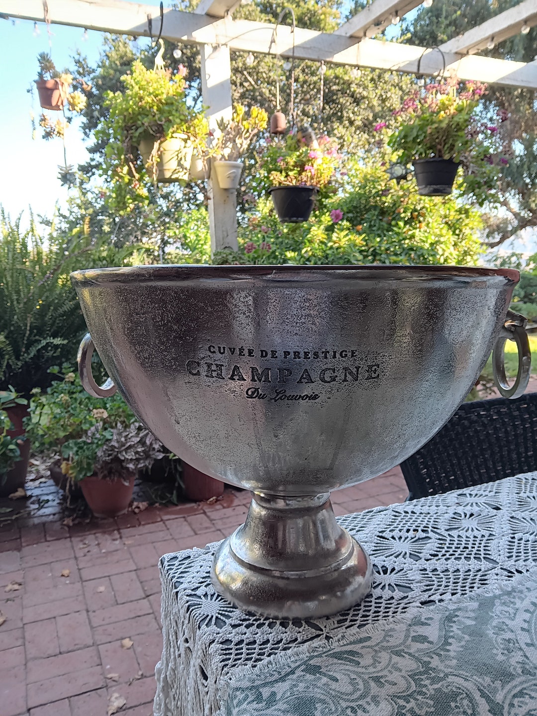 Vintage Huge Cuvee De Prestige Champagne Du Louvois Aluminum Champagne ...