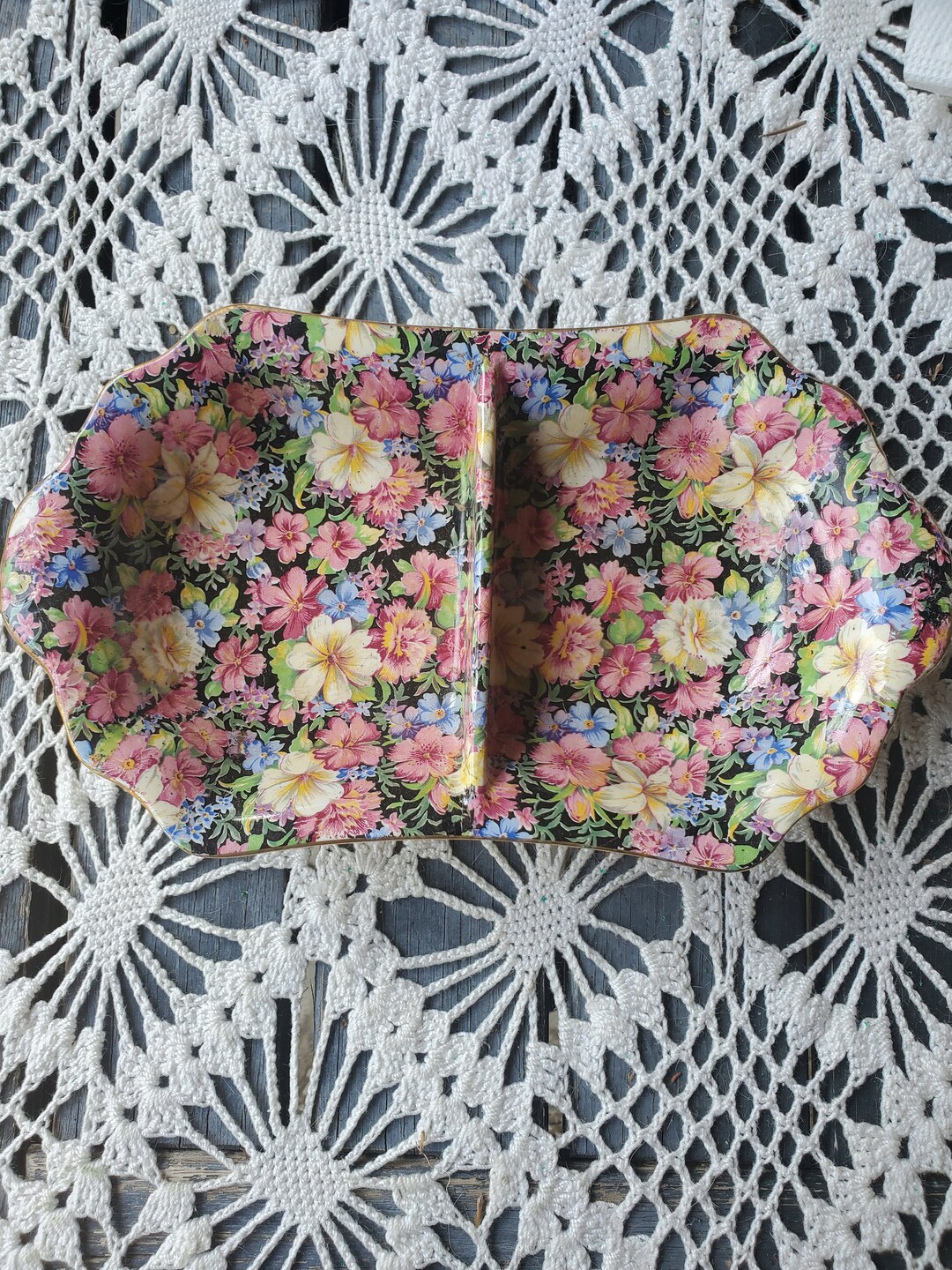 Vintage Royal Winton Chintz Divided Dish, Florence Floral Pattern - Etsy