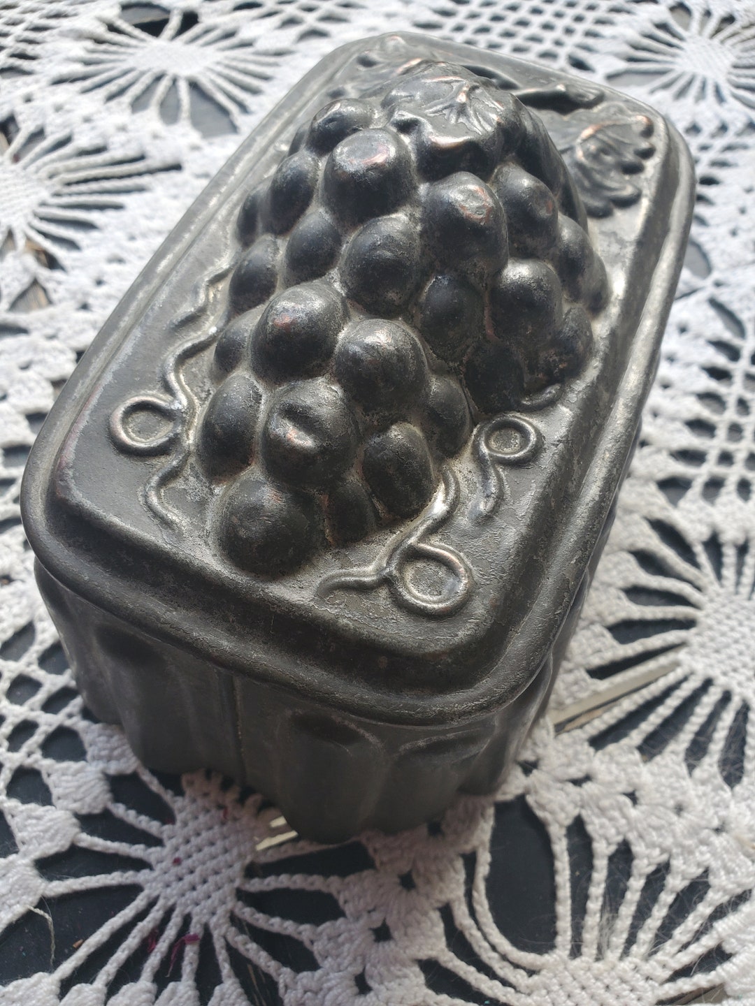 Vintage Tinned Copper Grapes Mold Kitchen Gift Unusual Cooking Gear ...