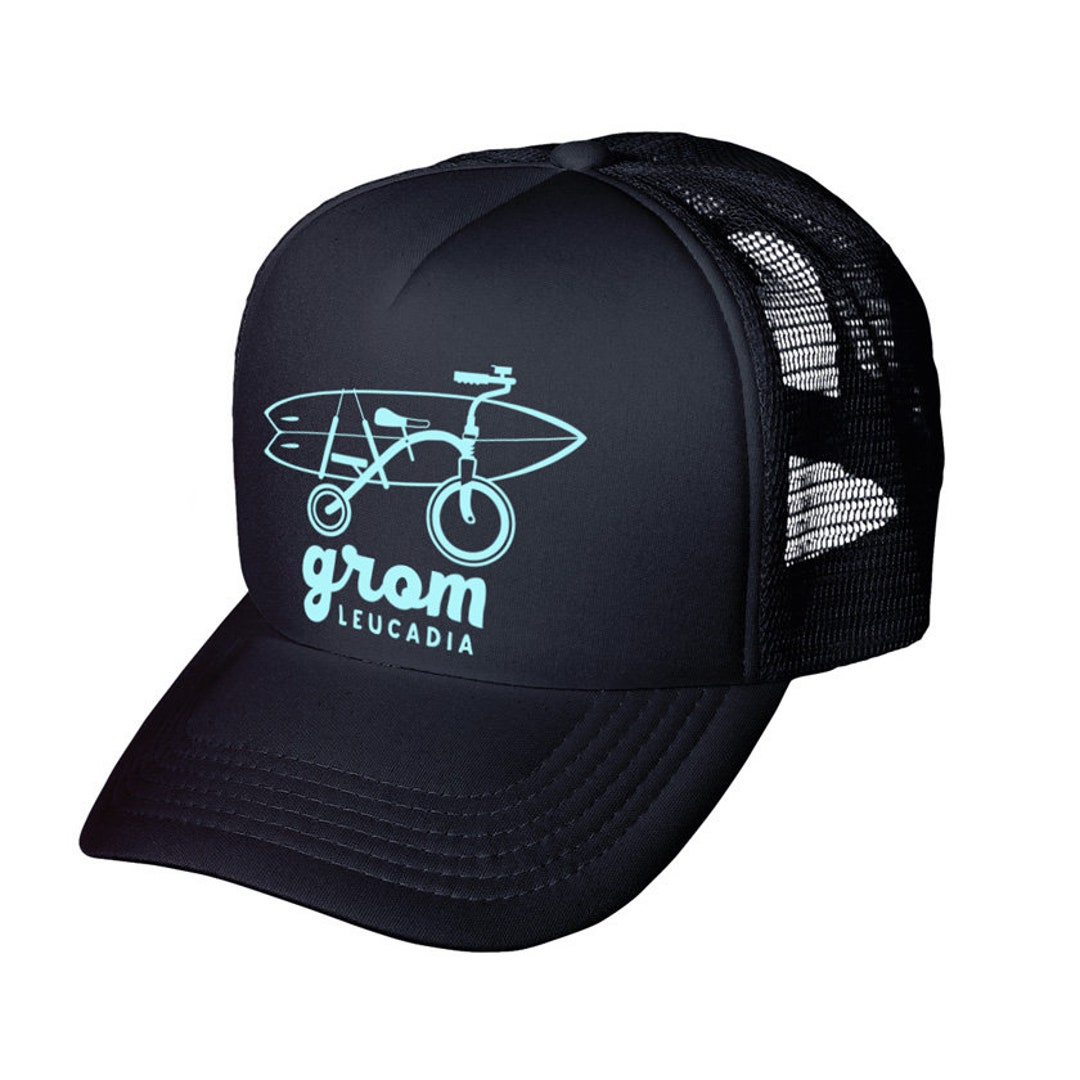 Grom Bike With Surfboard Trucker Hat - Etsy