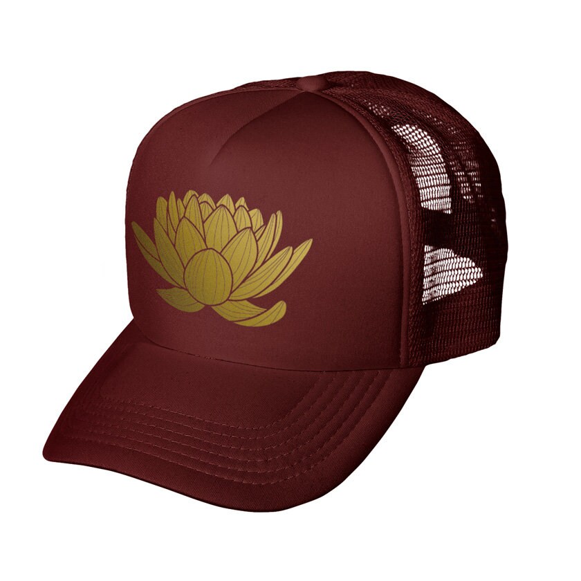 Lotus Trucker Hat - Etsy