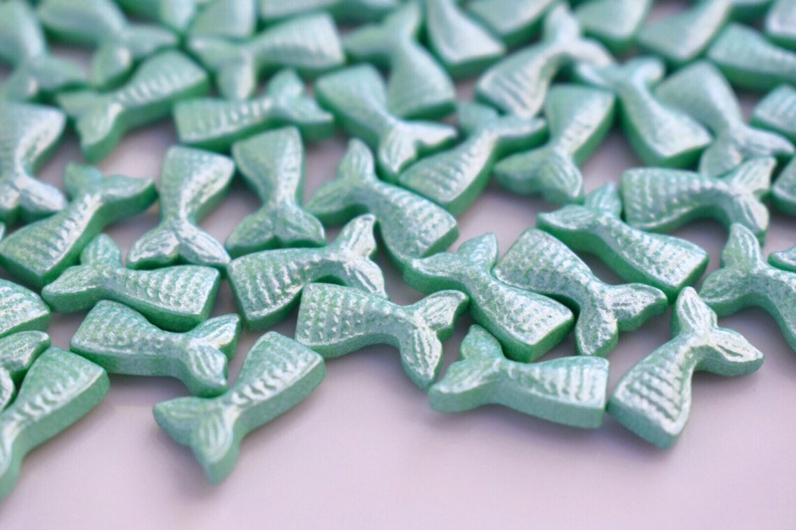 Sprinkles Teal Mermaid Tail Candy Shapes | Etsy