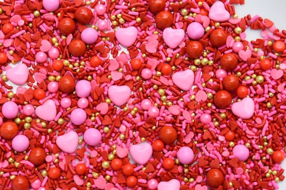 Edible Sprinkles Sweetheart Sprinkle Mix Valentine's | Etsy