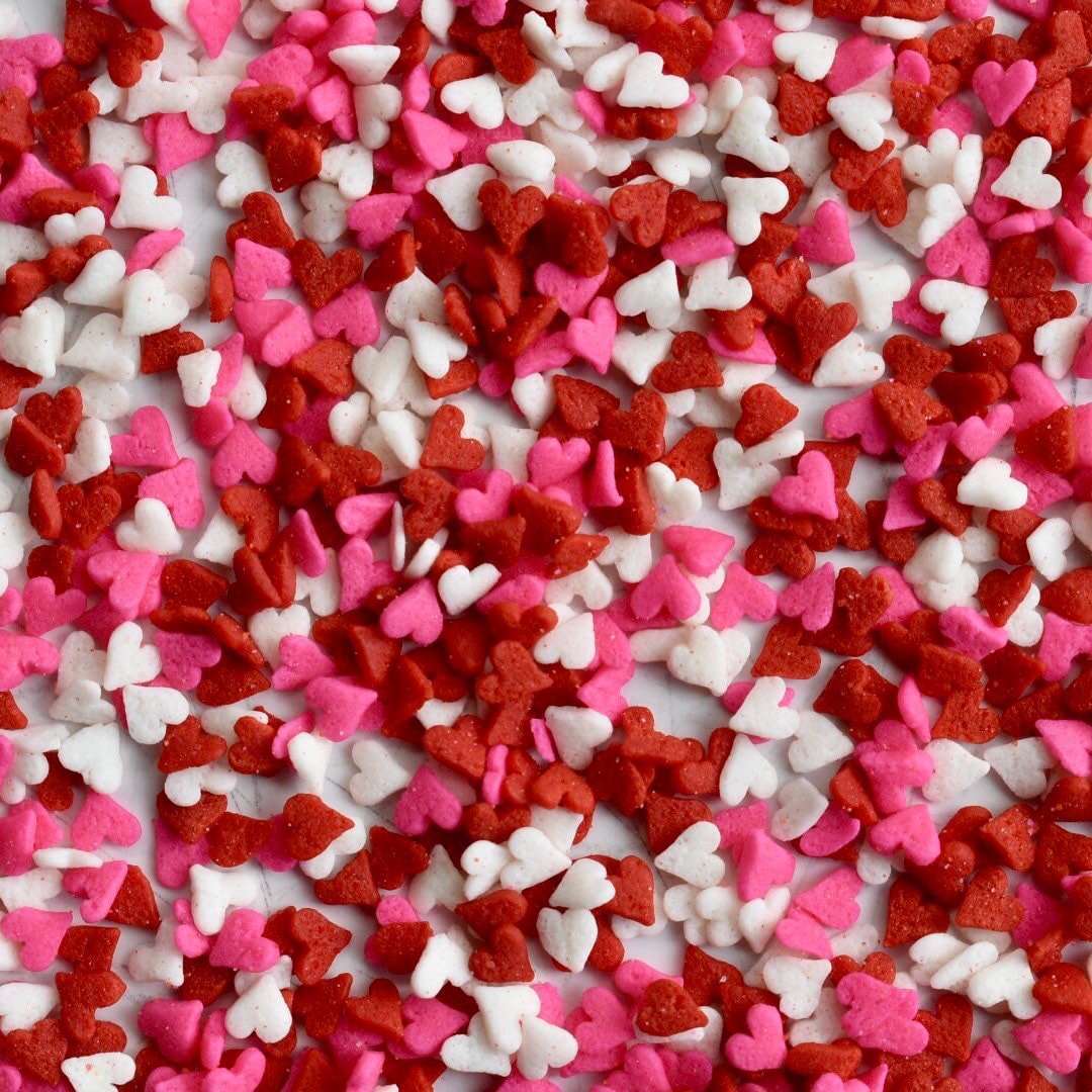 Sprinkles - Mini Heart Sprinkles in Red, White and Pink - 3 Oz - Etsy