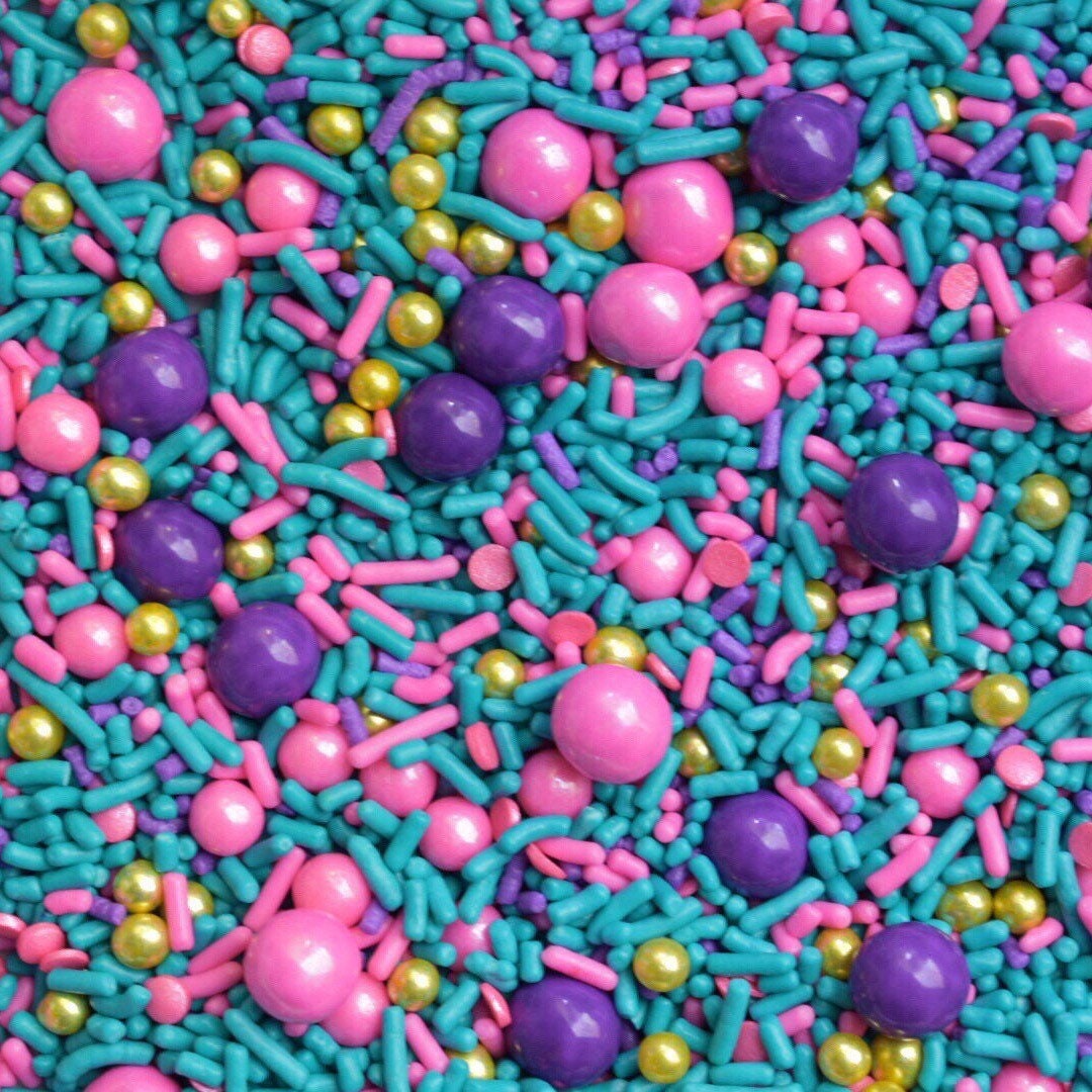 Edible Sprinkles - Girl Boss Sprinkle Mix - Teal, Pink and Purple ...