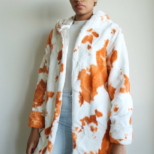 Fuzzy Hooded Jacket - Etsy