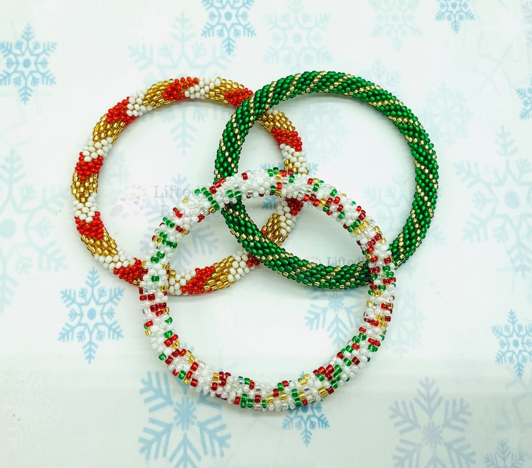Holidays Theme Bracelets Christmas Colors and Design Nepal Bracelets ...