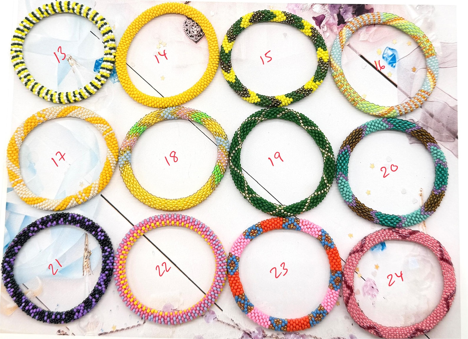 Colorful Fall Colors Nepal Boho Glass Seed Beads Bracelets. - Etsy