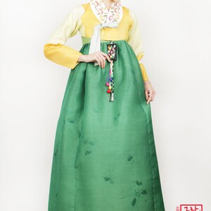 Green Sunflower Hanbok Set - Etsy