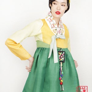 Green Sunflower Hanbok Set - Etsy