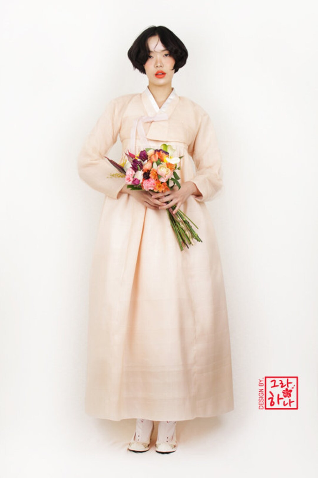 Apricot Pearl Hanbok Set - Etsy