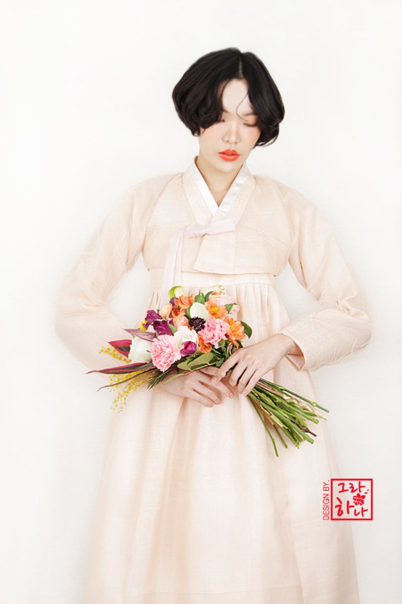 Apricot Pearl Hanbok Set - Etsy