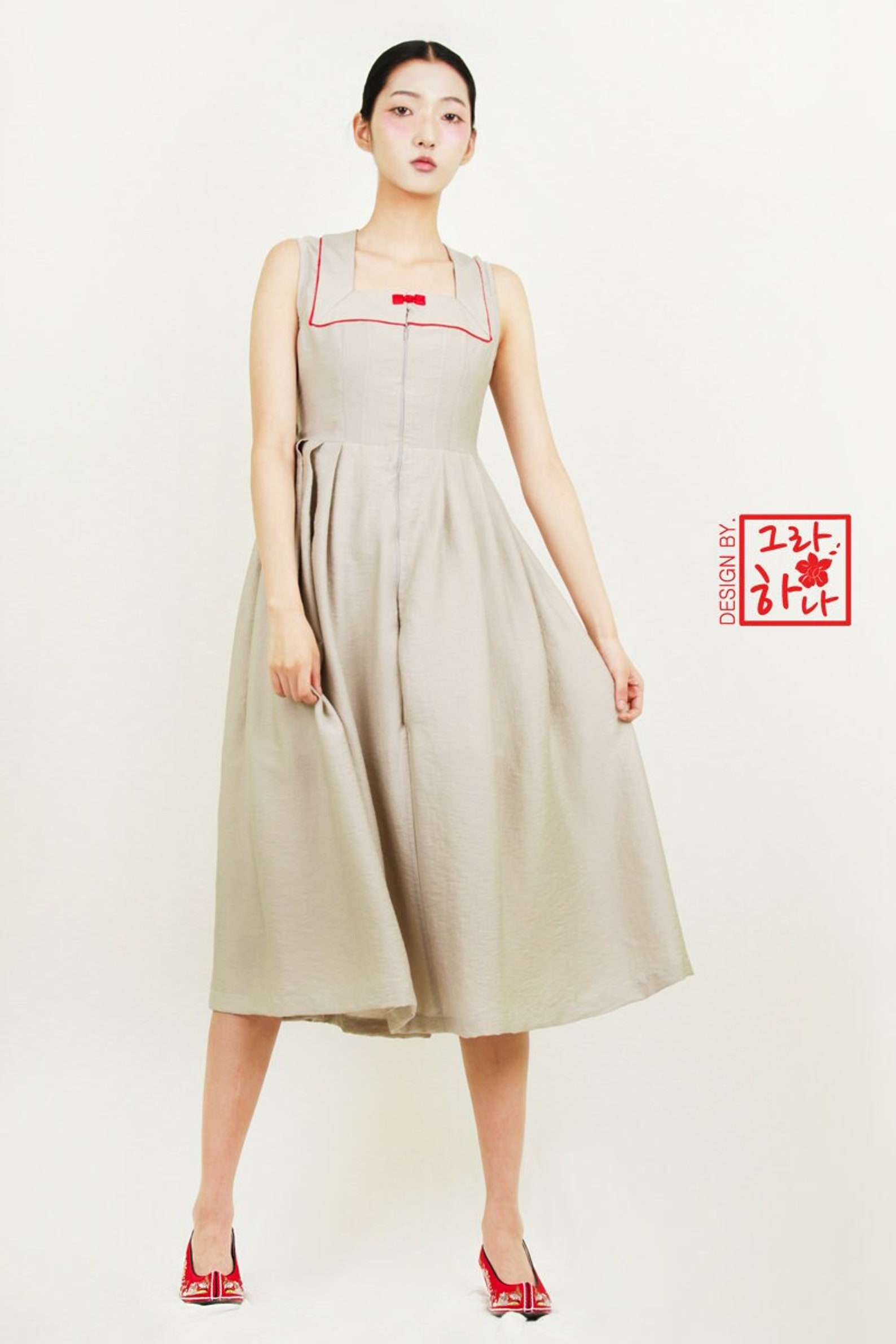 Granghana Bang-ryung(korea Traditional Square Shape Collar) Hanbok ...