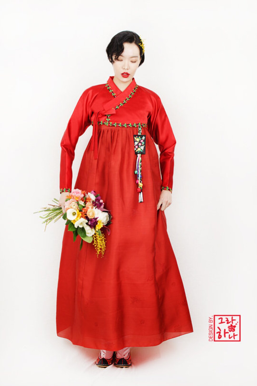 Red Roses Hanbok Set - Etsy