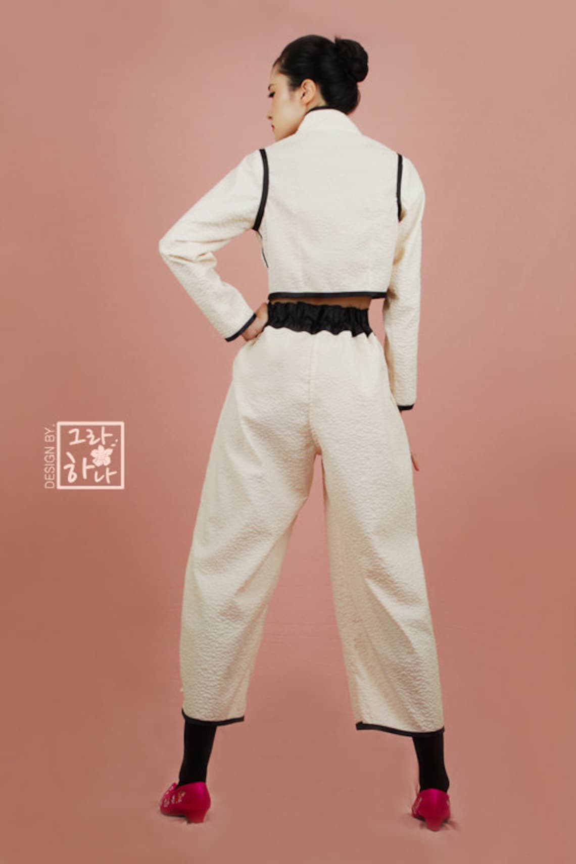 Granghana Line Embo Dansokgot Pants ivory - Etsy