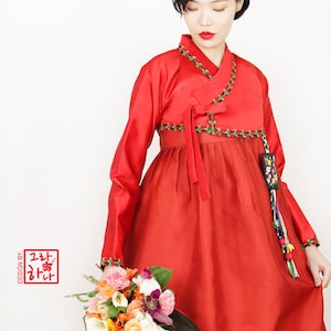 Red Roses Hanbok Set - Etsy UK