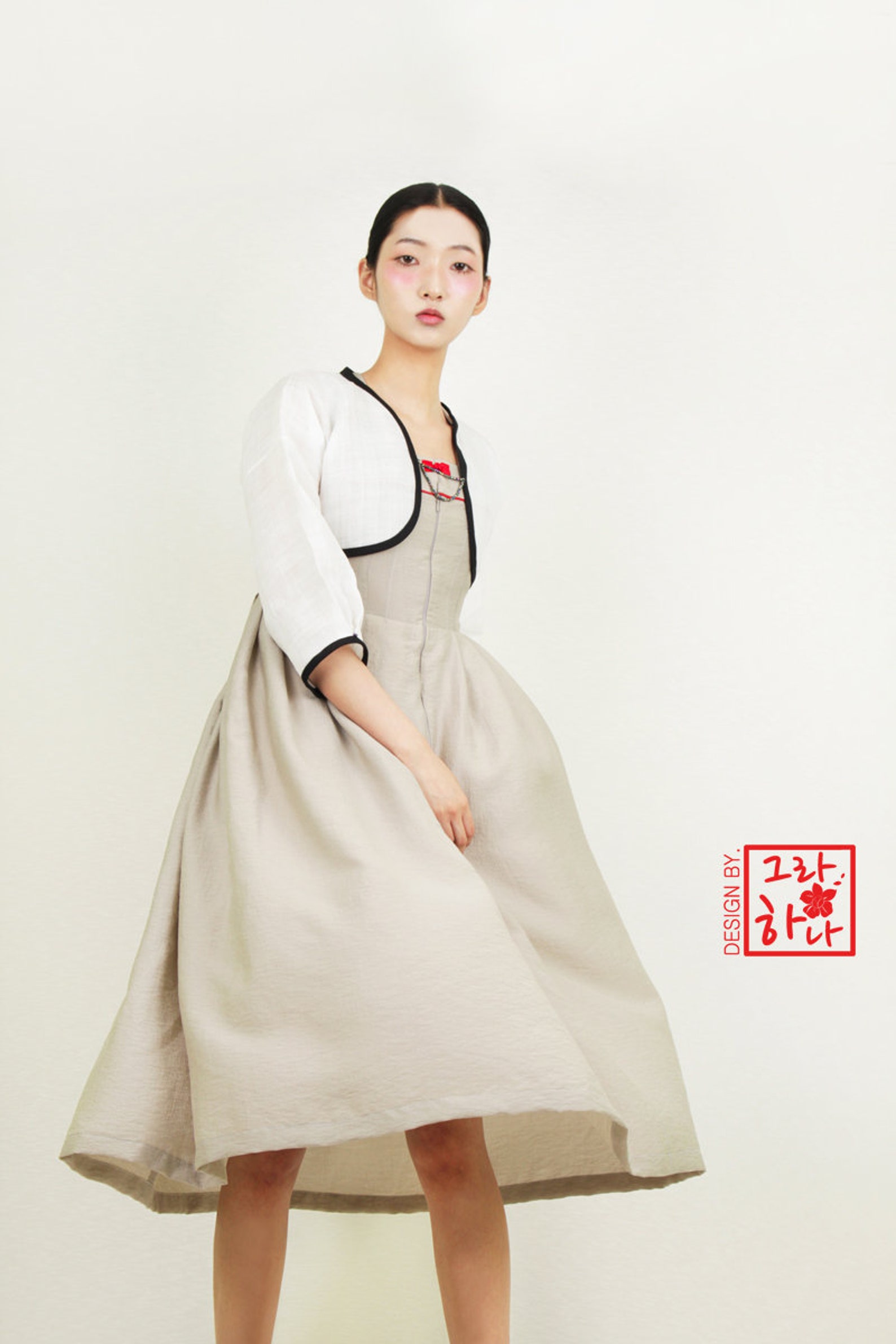 Granghana Bang-ryung(korea Traditional Square Shape Collar) Hanbok ...