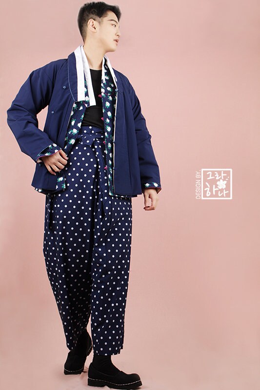 Granghana Navy Hanbok Set - Etsy