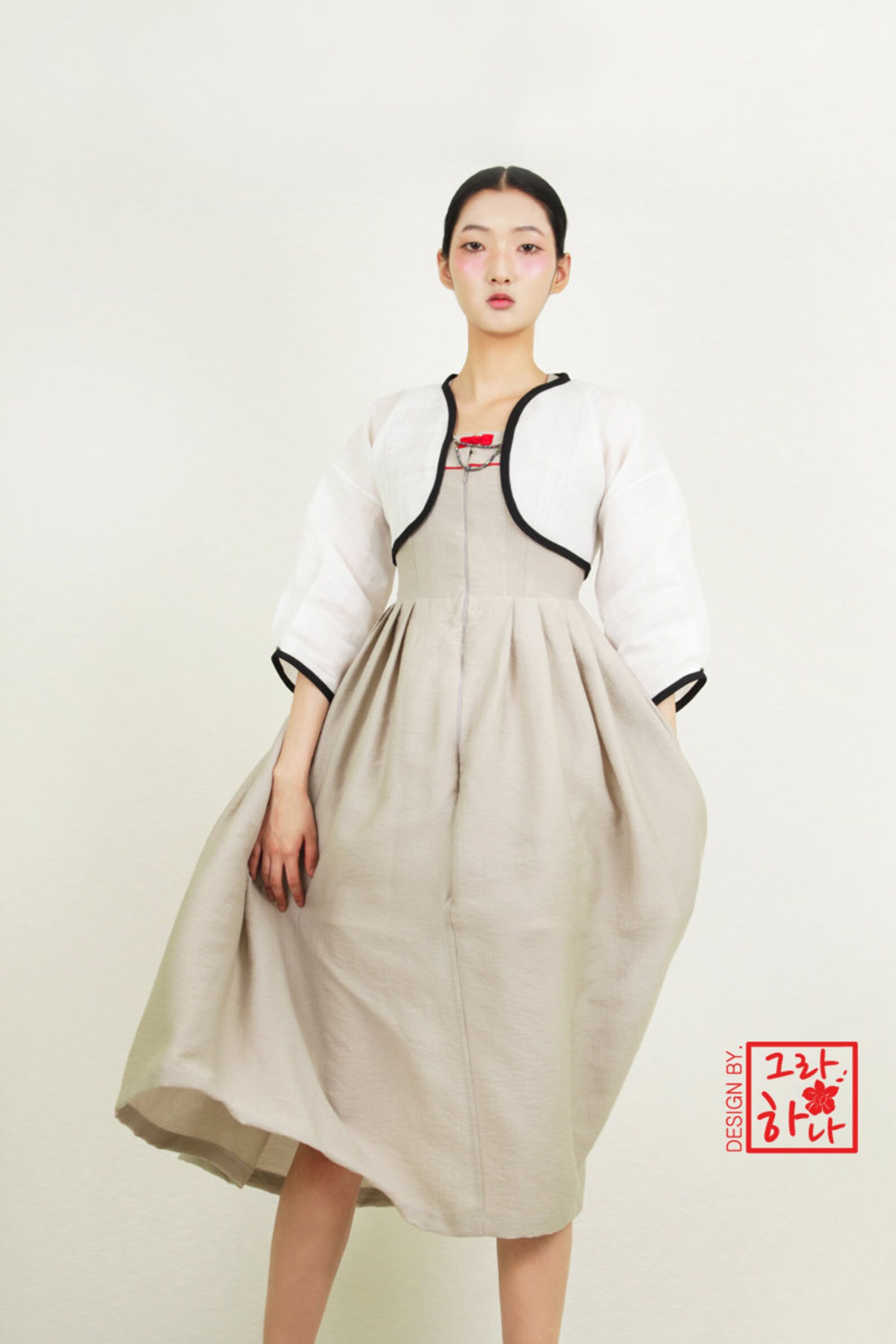 Granghana Bang-ryung(korea Traditional Square Shape Collar) Hanbok ...