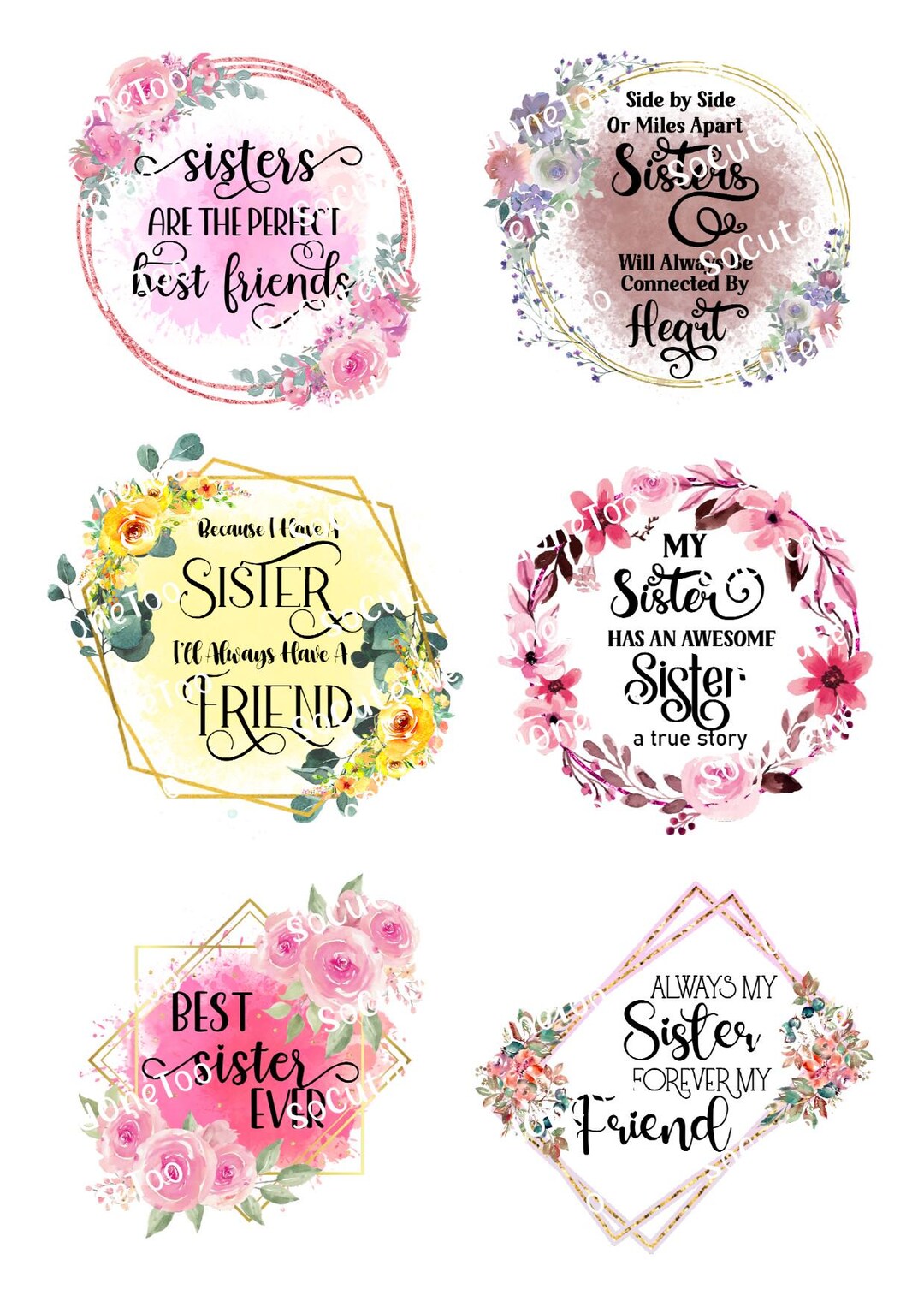 Best Sisters, Best Friends Decals, Best Sister Ever, Friends Forever ...