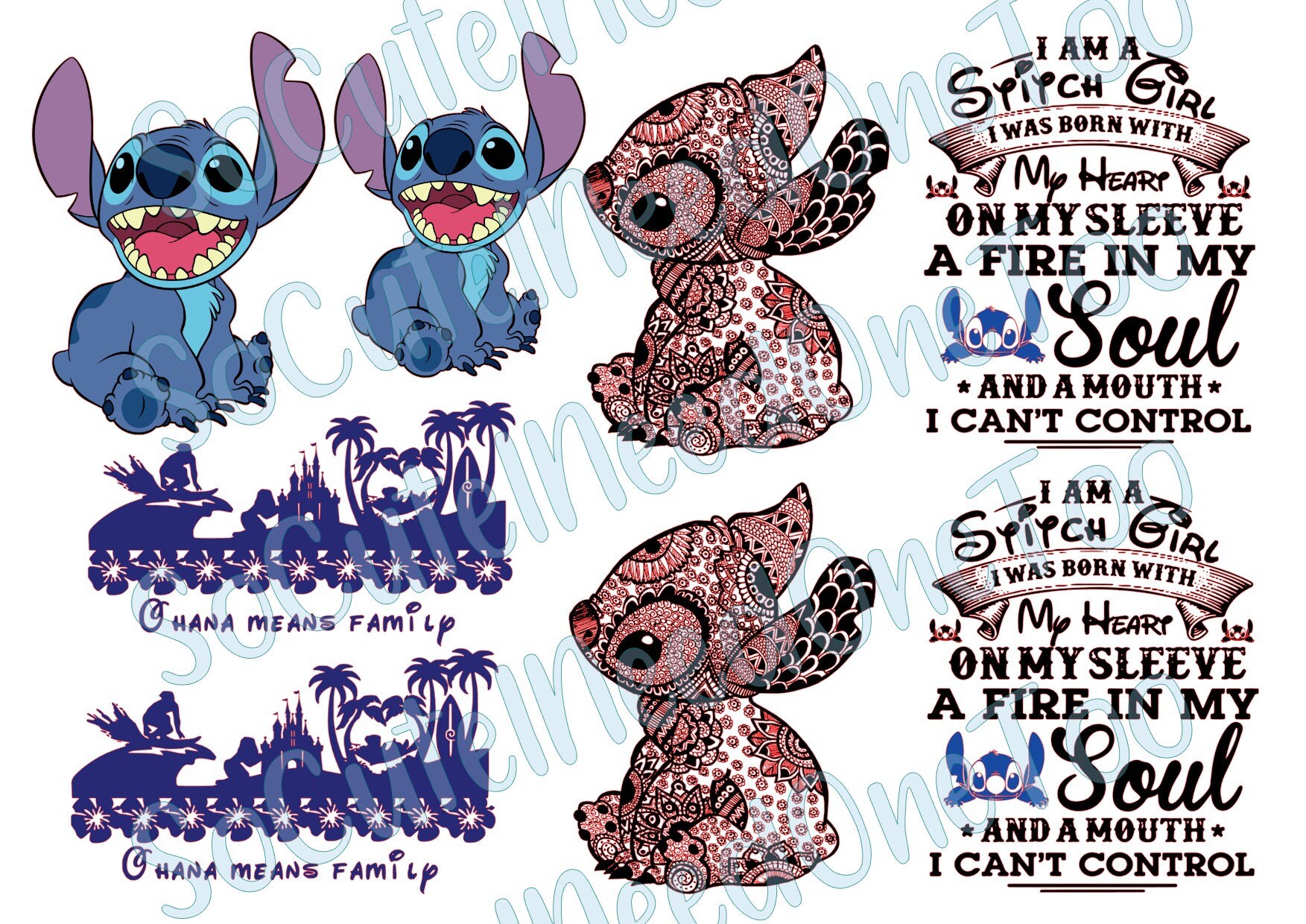Lilo & Stitch Waterslides Stitch Inspired Decals 6 Different | Etsy