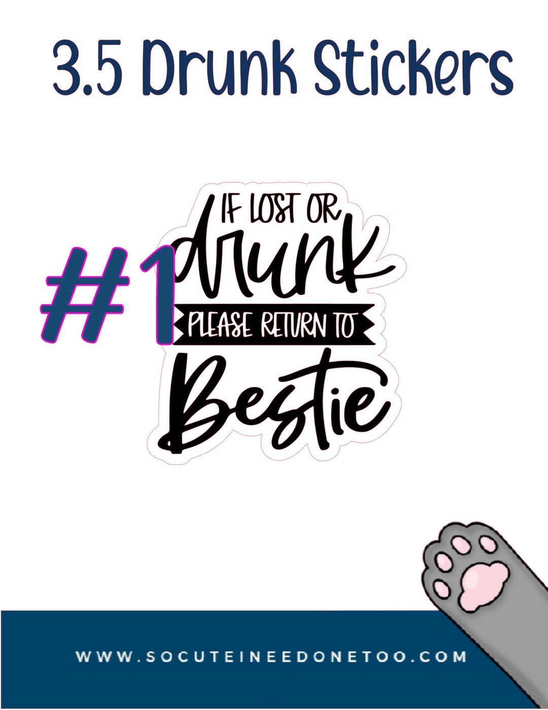 Drunk Bestie Stickers, Bestie Stickers, Best Friend Stickers, BFF for ...