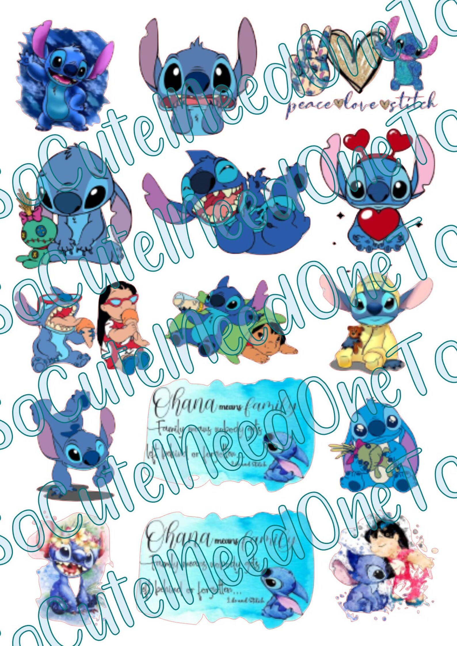 Lilo & Stitch Waterslides Stitch Inspired Decals Ohana Means - Etsy