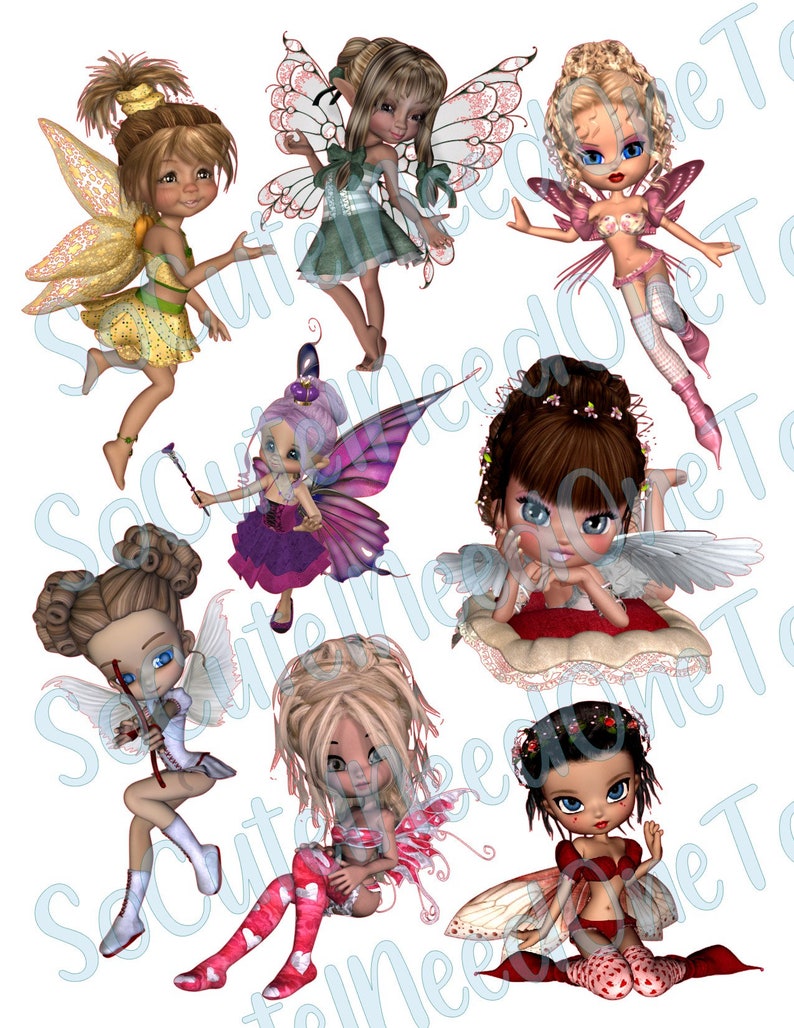 Fairies Fairy Inspired Fairy in Tea Cups 4 Different - Etsy