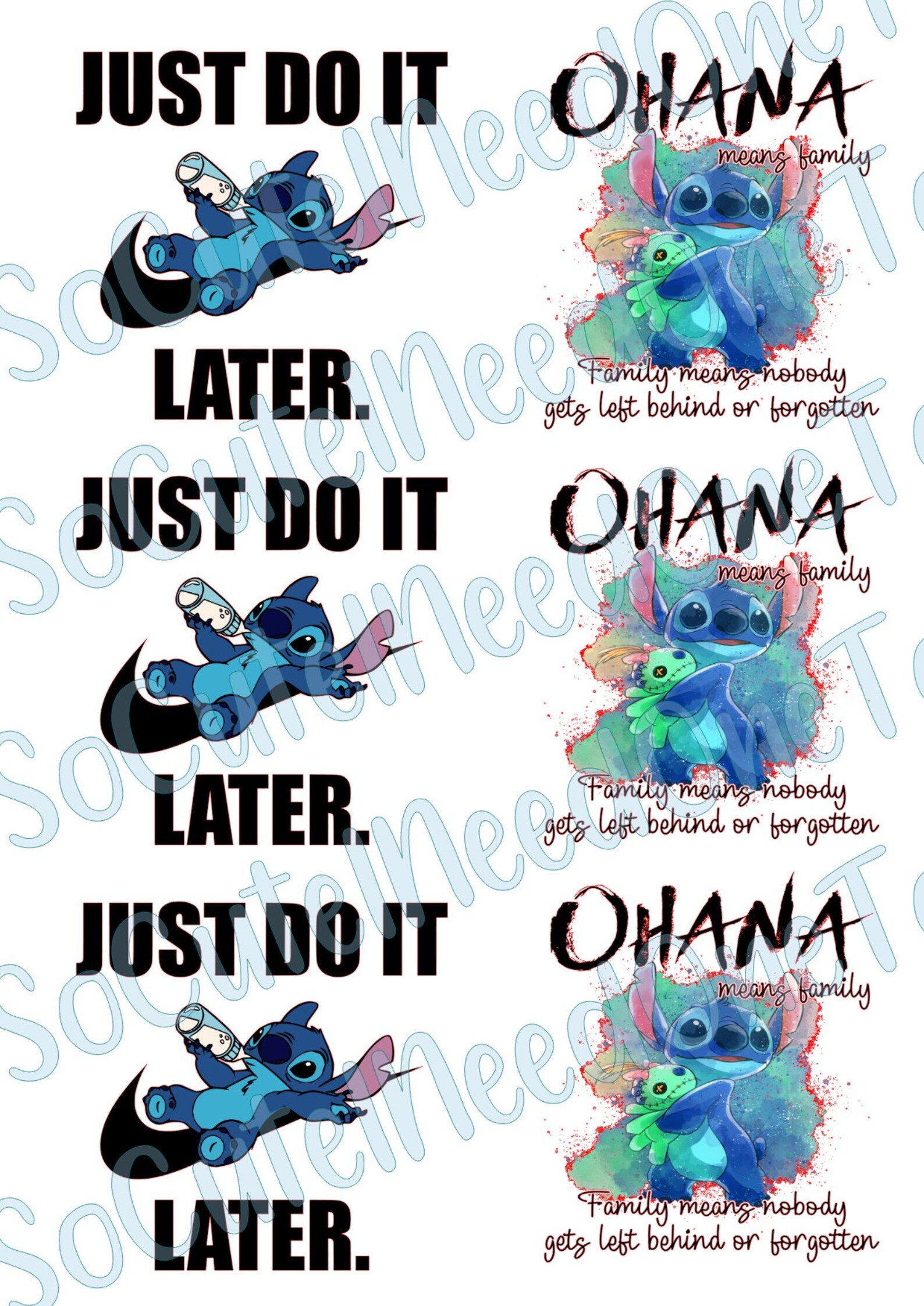Lilo & Stitch Waterslides Stitch Inspired Decals 6 Different | Etsy