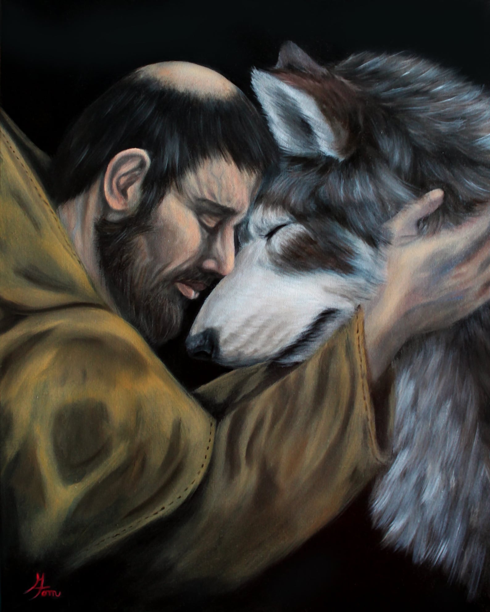 St Francis of Assisi, Wolf Art, Catholic Art, Religious Wall Art ...