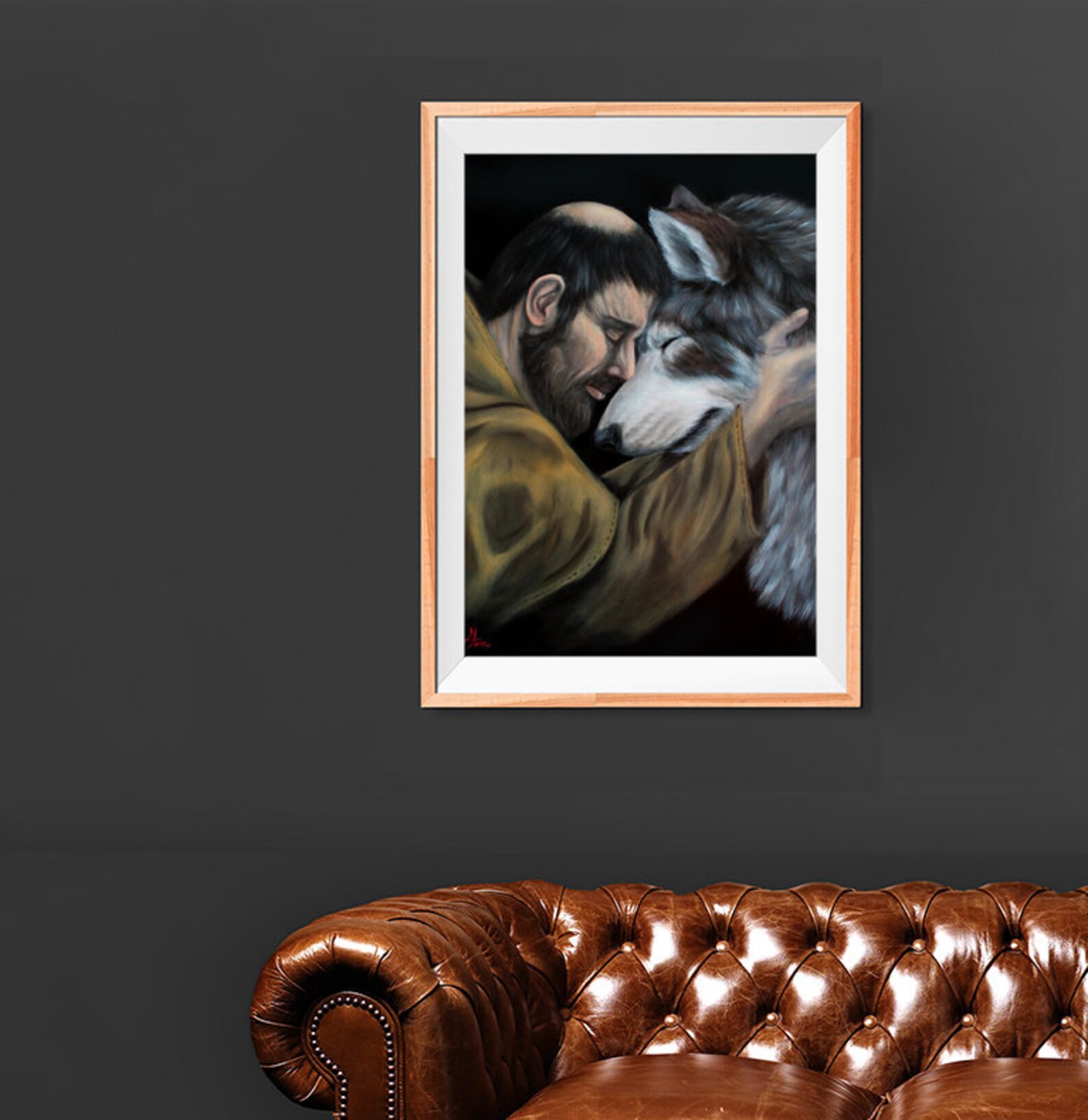 St Francis of Assisi, Wolf Art, Catholic Art, Religious Wall Art ...