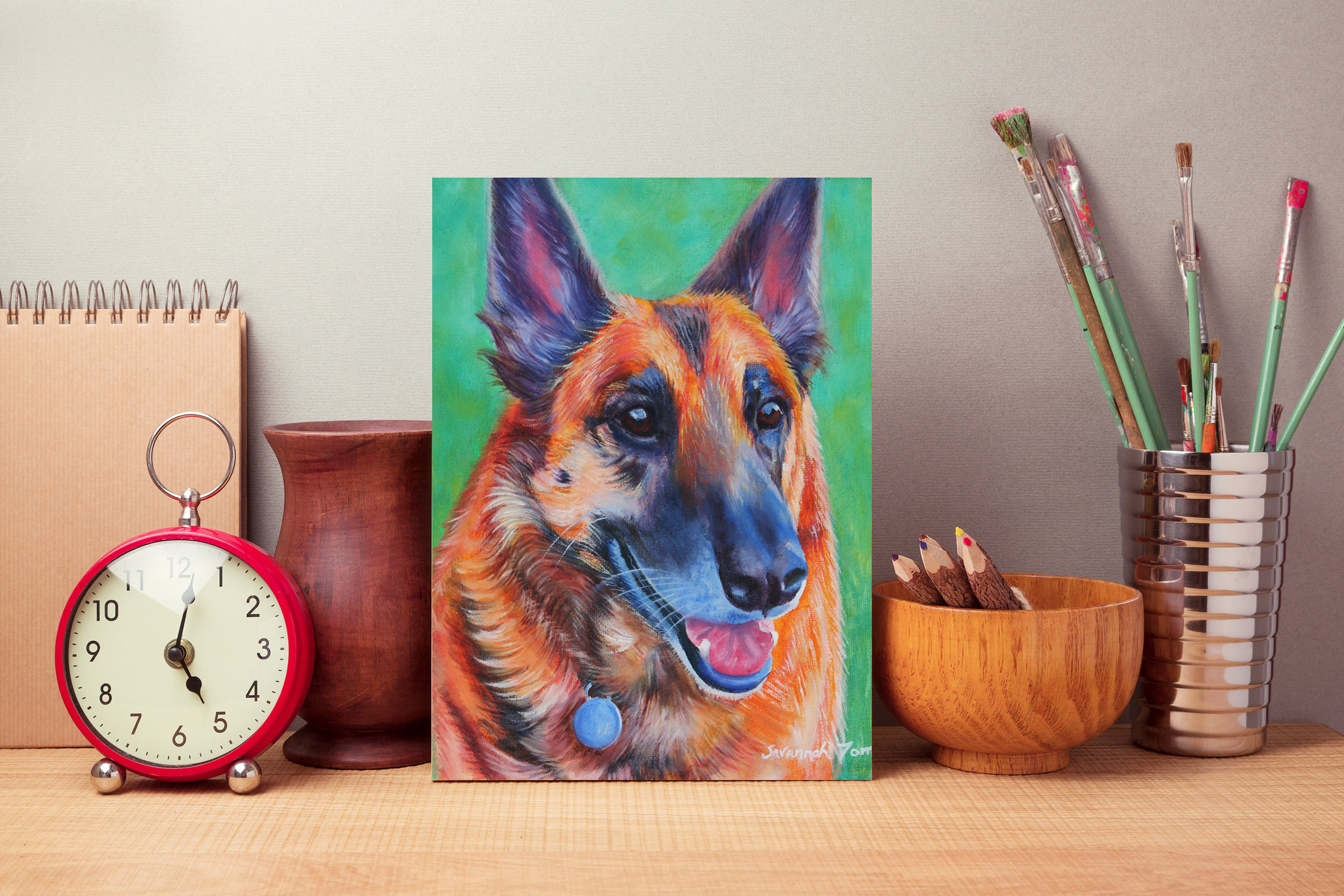 Retrato del perro, retrato del perro personalizado, pintura del perro ...