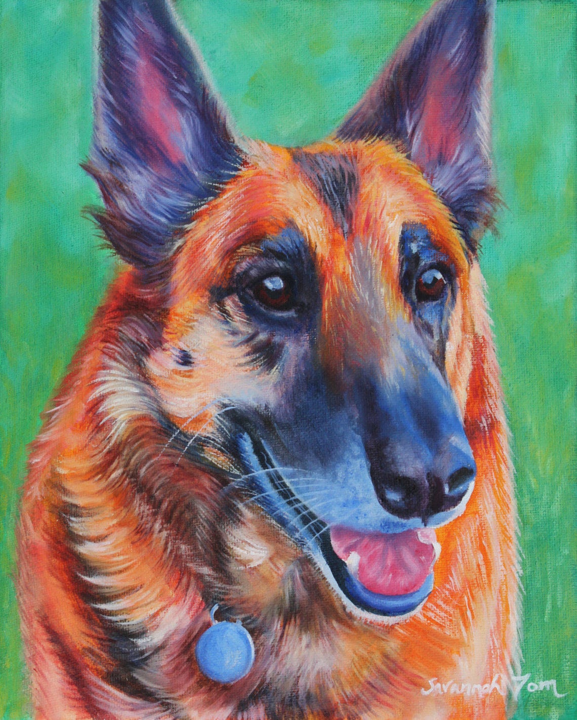 Retrato del perro, retrato del perro personalizado, pintura del perro ...