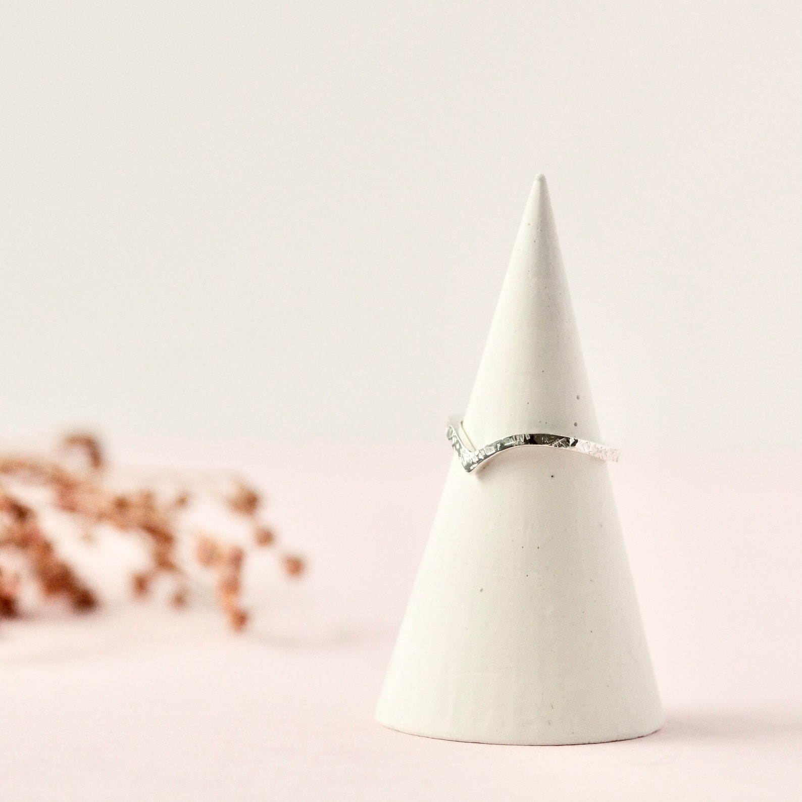 Silver Chevron Ring Wishbone Ring Stacking Ring V Shaped - Etsy