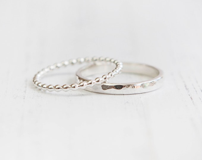Stacking Silver Rings Set, Silver Rings, Stacking Rings, UK Sellers ...