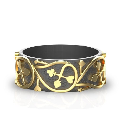 Alice Gold Ring two Worlds Alice in Wonderland Collection | Etsy