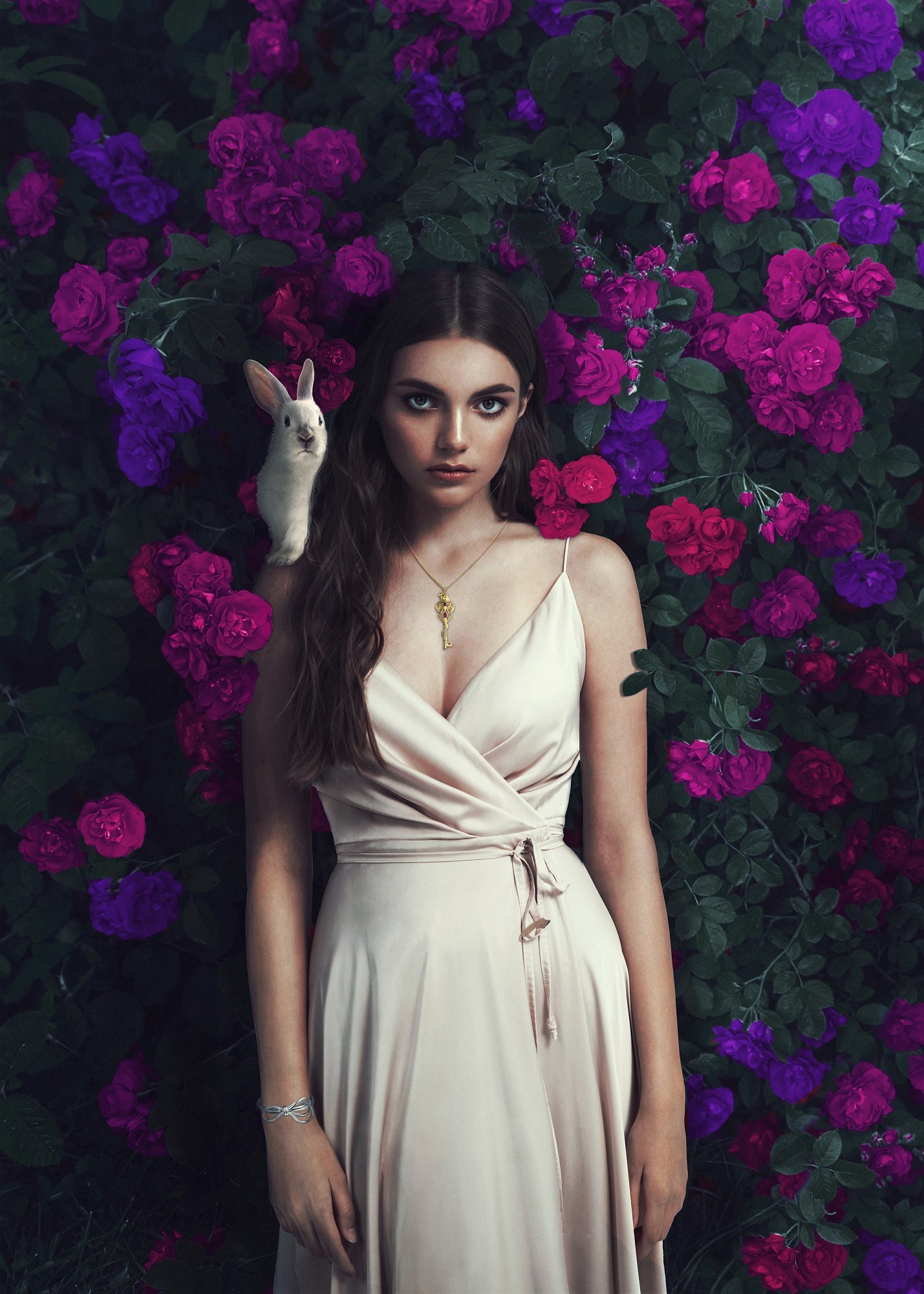 Alice Gold Ring two Worlds Alice in Wonderland Collection | Etsy