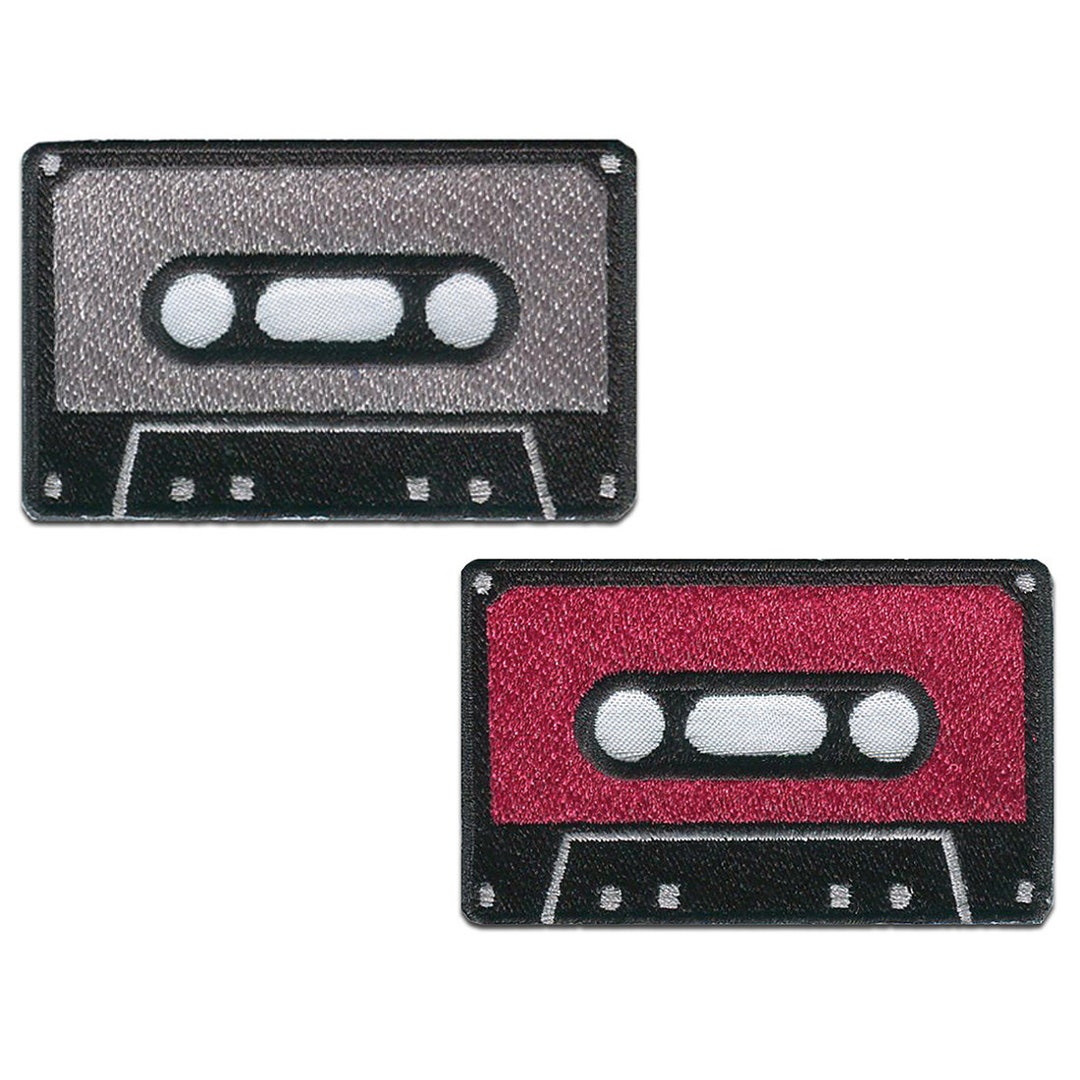 Cassette Mc Music Cassette Tape Retro - Iron on Patches Adhesive Emblem ...