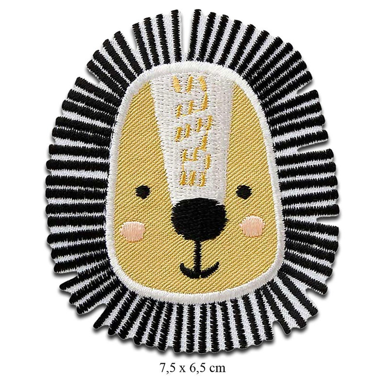 Zoo Set 5 Pieces Animal - Iron on Patches Adhesive Emblem Stickers ...